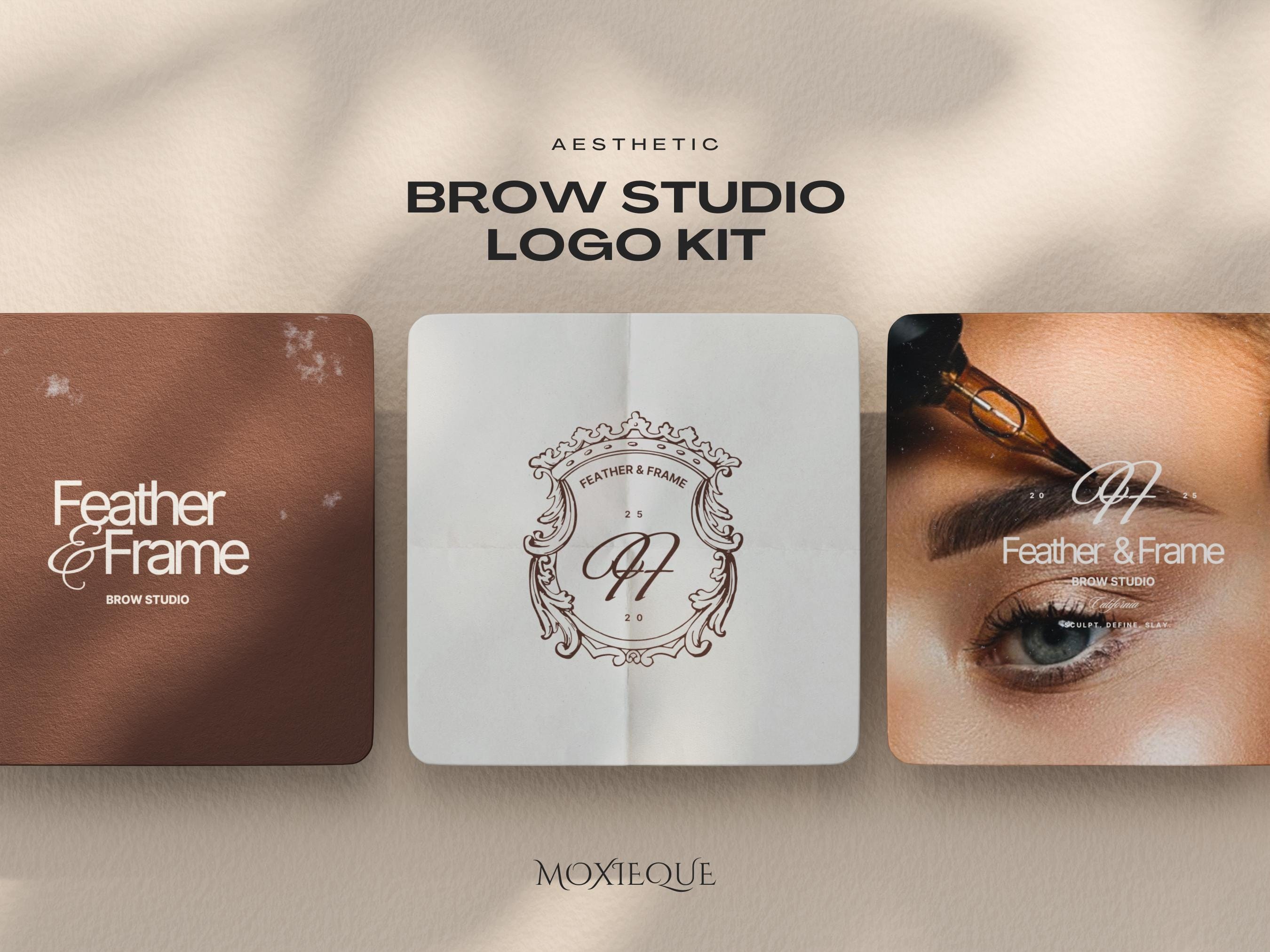 Brow Studio Logo Kit: Vintage PMU Branding (digital Download) - Etsy
