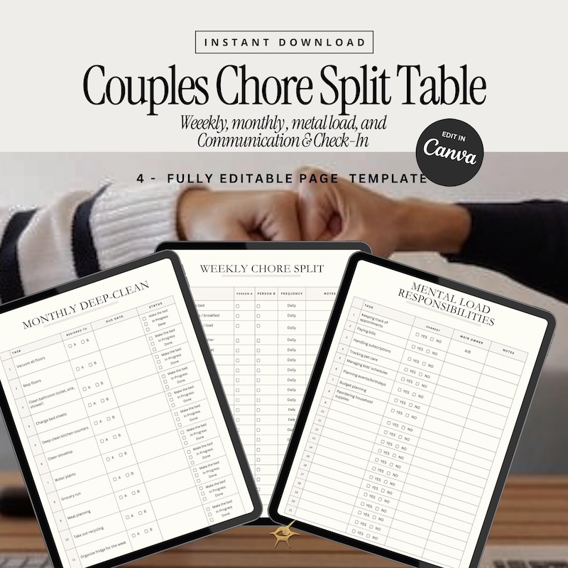 Adhd Couple Chore Chart - Etsy