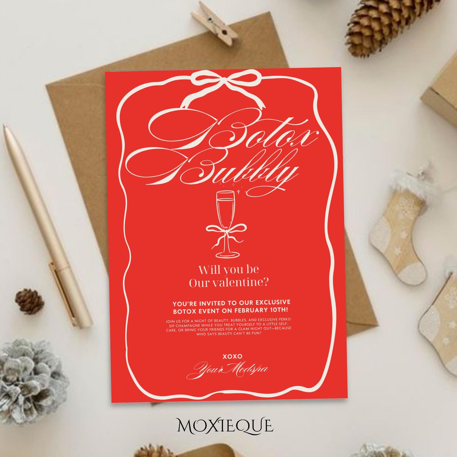 Valentine's Day Botox Party Invite, Skin Clinic Special Flyer, Spa ...