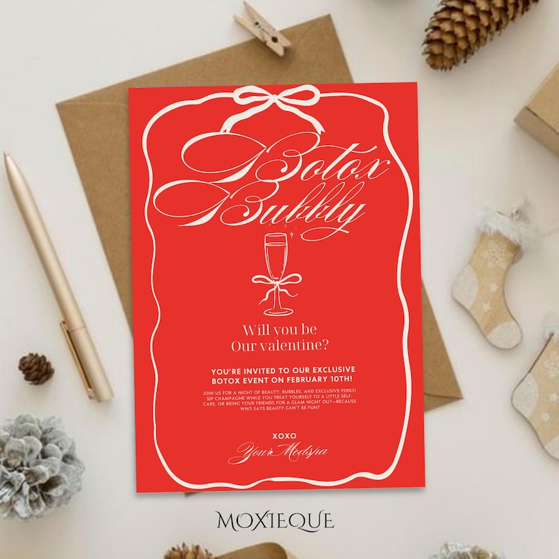 Valentine's Day Botox Party Invite, Skin Clinic Special Flyer, Spa ...