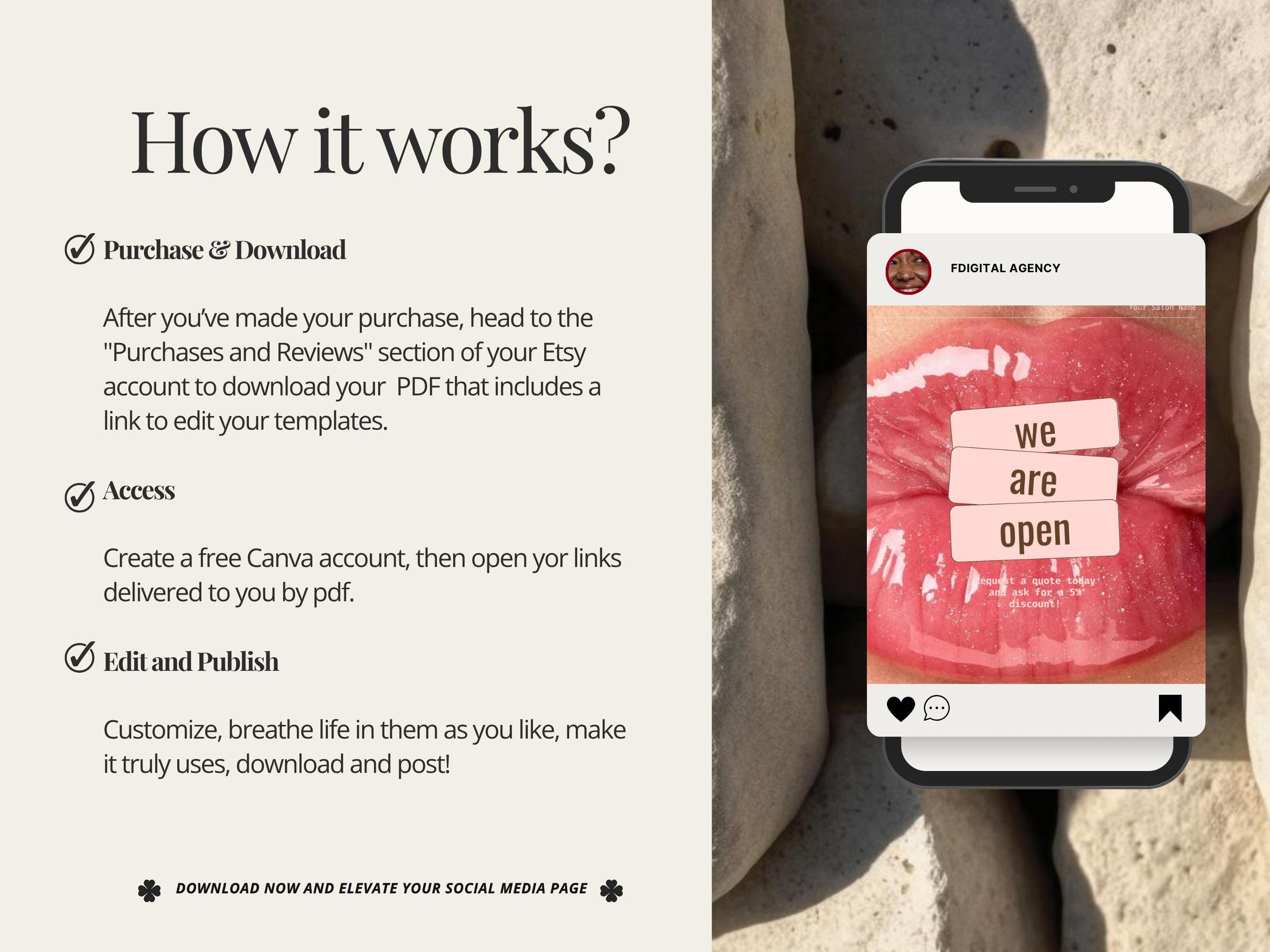 Lip Blush Instagram Post Template, Social Media Medspa, Skin Clinic ...