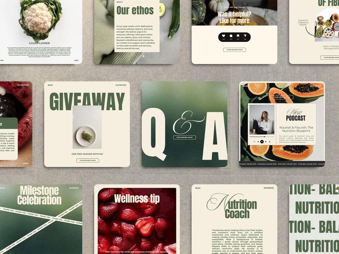 Nutritionist Instagram Templates, Health Coach Insta, Health Coach IG ...