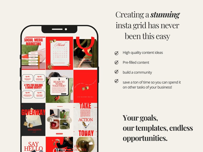 Red Instagram Templates: Business Coach Social Media (canva) - Etsy