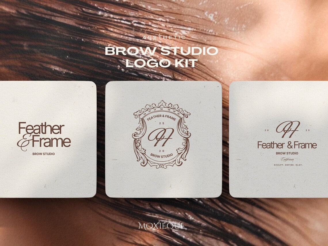 Brow Studio Logo Kit: Vintage PMU Branding (digital Download) - Etsy