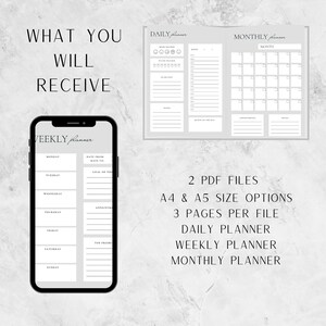 The Grey Collection Journal Daily Planner Weekly Planner Monthly ...