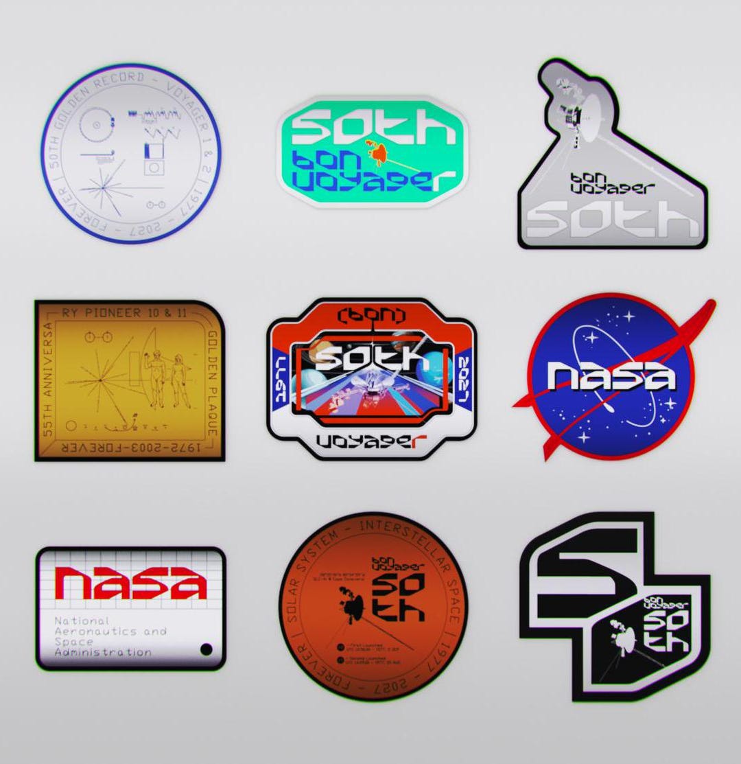 NASA Voyager Mission - Artwork Stickers - Etsy