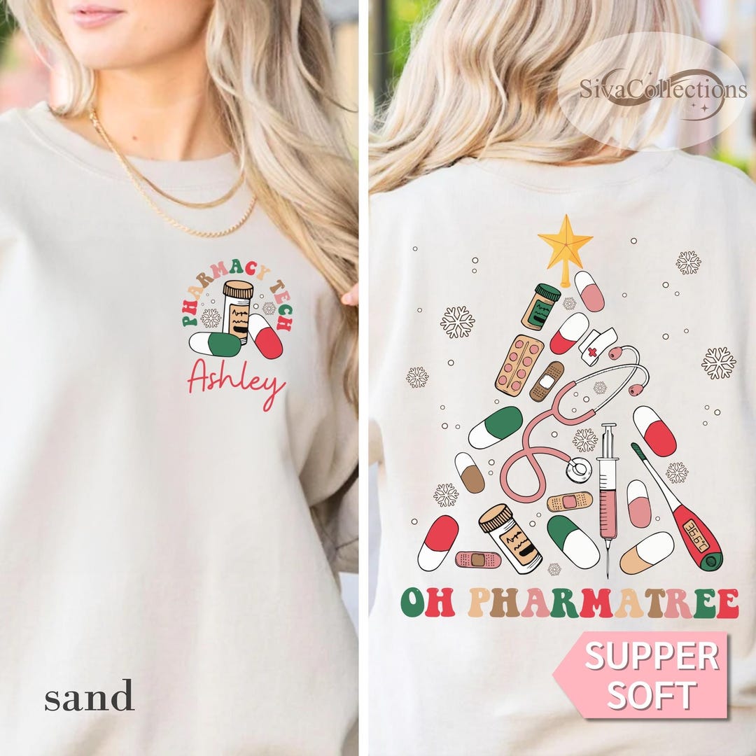 Personalized Pharmacy Christmas Shirt, Oh Pharmatree Xmas Pharmacist ...