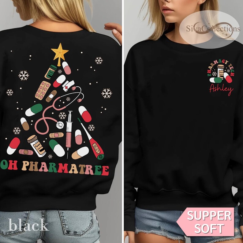 Personalized Pharmacy Christmas Shirt, Oh Pharmatree Xmas Pharmacist ...
