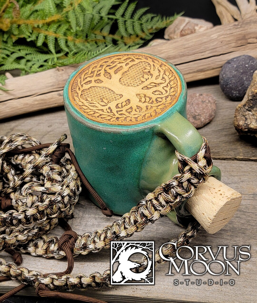 Costrel Bottle Pilgrim Flask Canteen Tree of Life Renaissance Fair ...