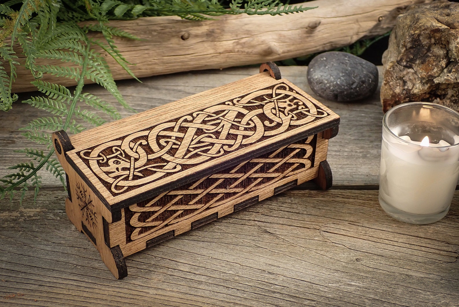 Wooden Viking Keepsake Box Wiccan Norse Scandinavian - Etsy