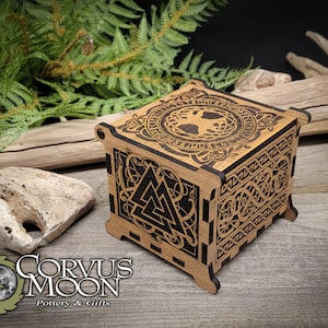 Viking Keepsake Box Norse Runes Scandinavian Pagan Valknut Sustainable ...