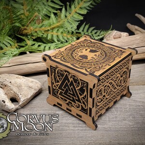 Viking Keepsake Box Norse Runes Scandinavian Pagan Valknut Sustainable ...