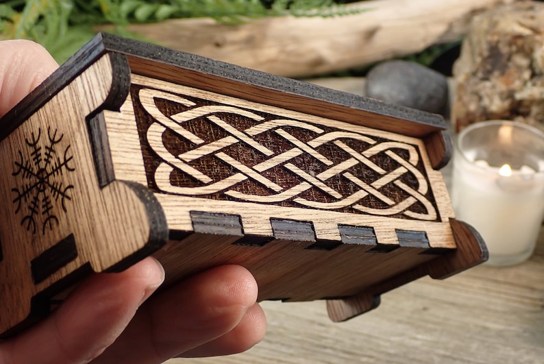 Wooden Viking Keepsake Box Wiccan Norse Scandinavian - Etsy