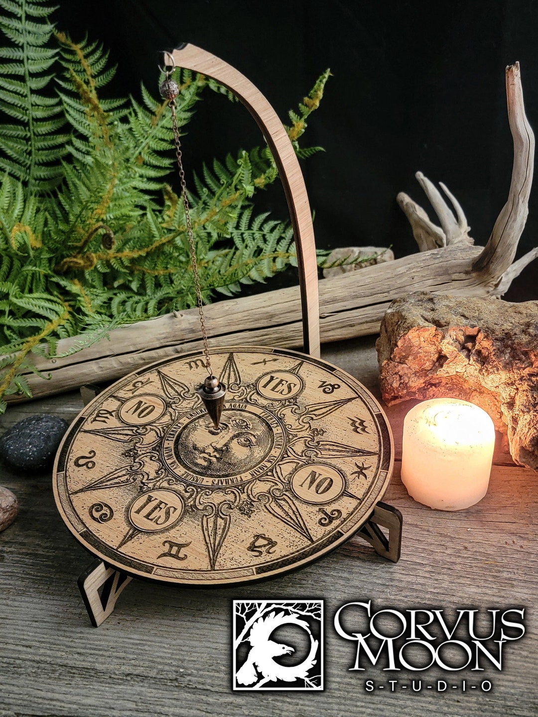 Wooden Pendulum Board and Display Stand WITH PENDULUM Esoteric ...