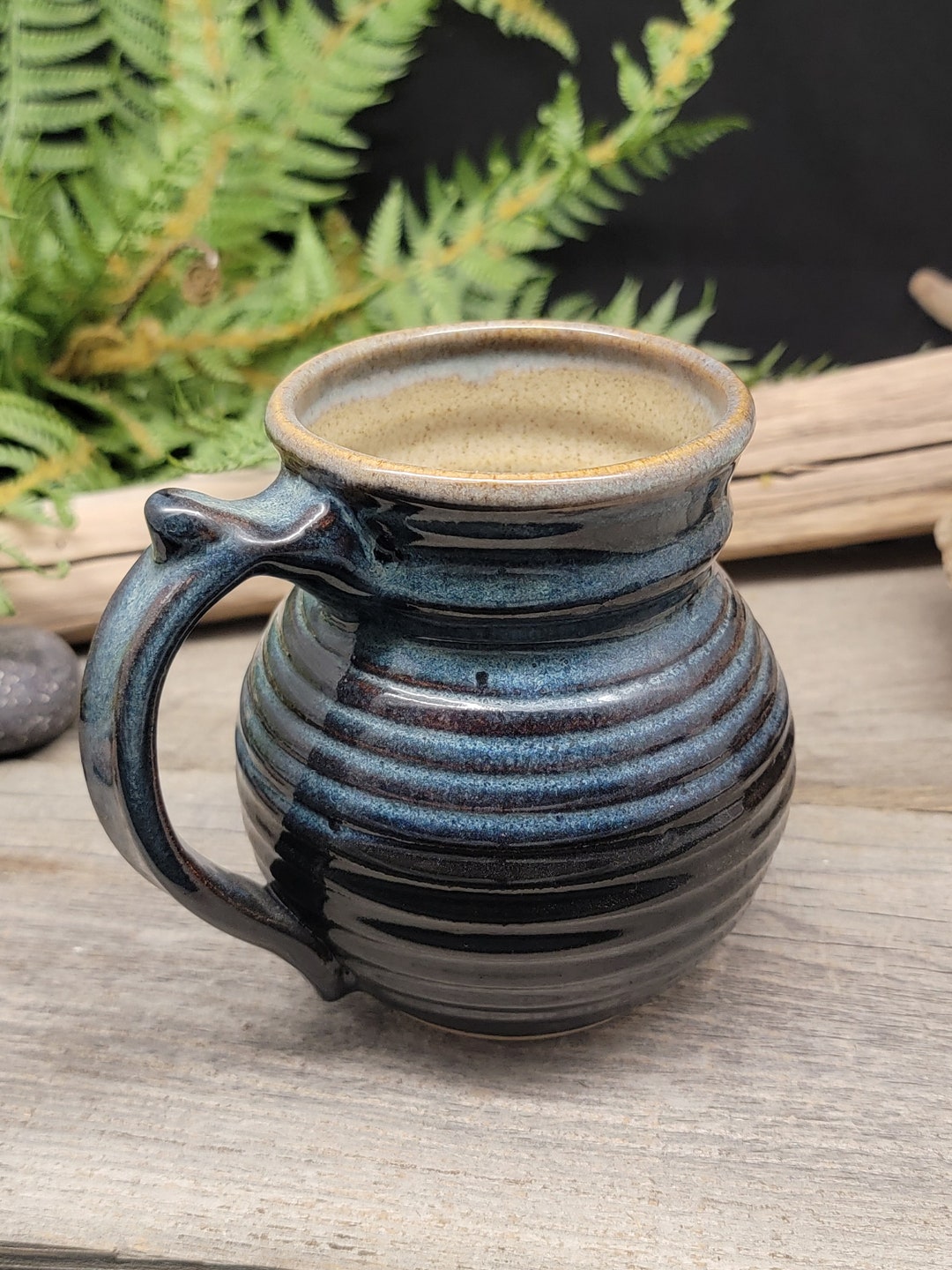 Coffee Cup Beer Mug Stein Tankard With Ring Texture and Black and ...