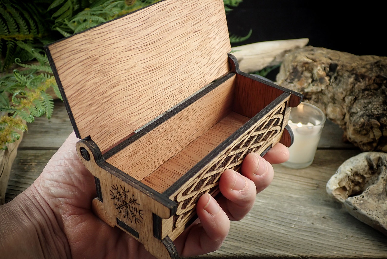 Wooden Viking Keepsake Box Wiccan Norse Scandinavian - Etsy