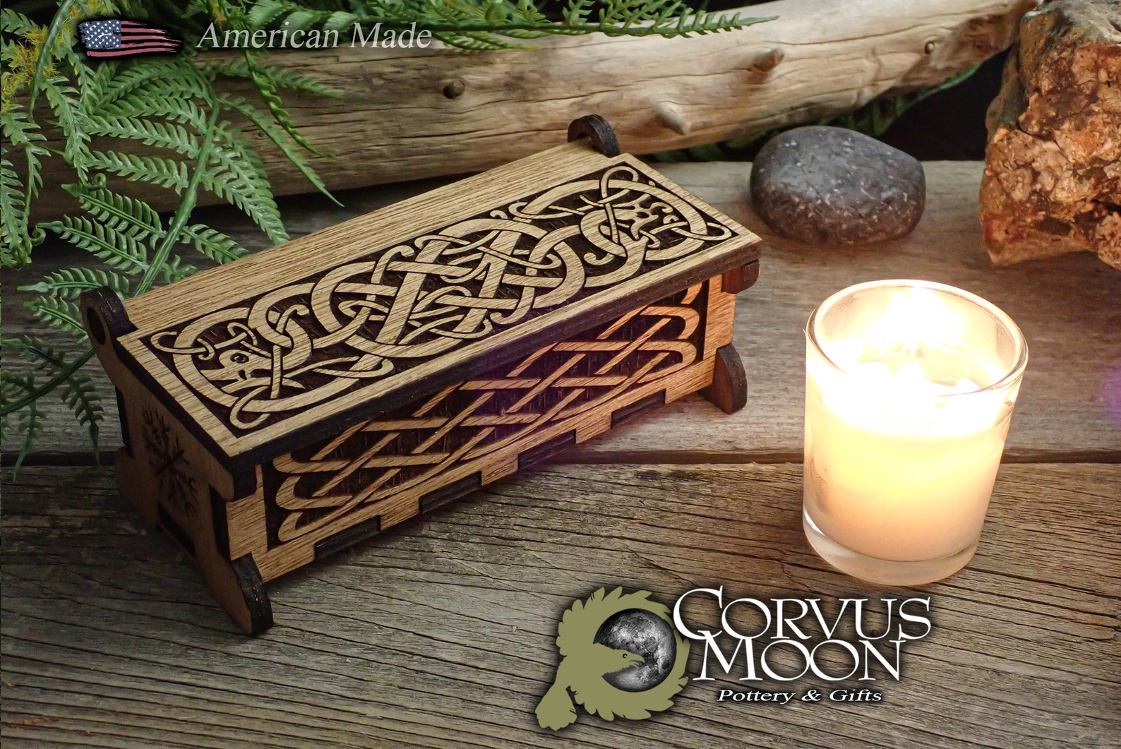 Wooden Viking Keepsake Box Wiccan Norse Scandinavian - Etsy