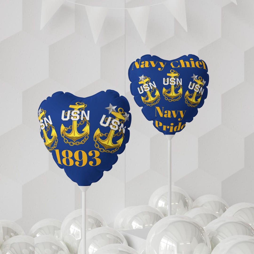 Navy Chief Pride Balloons USN 1893 Navy Chief Balloons Navy Themed ...