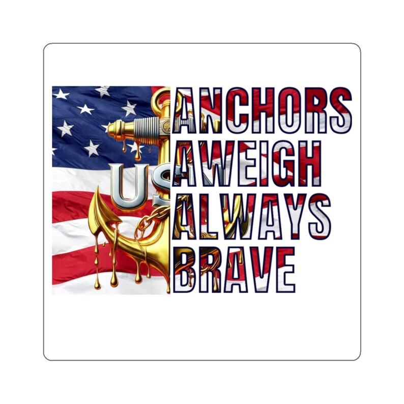 US Navy Chief Petty Officer Anchors Aweigh Always Brave Vinyl Decal CPO ...