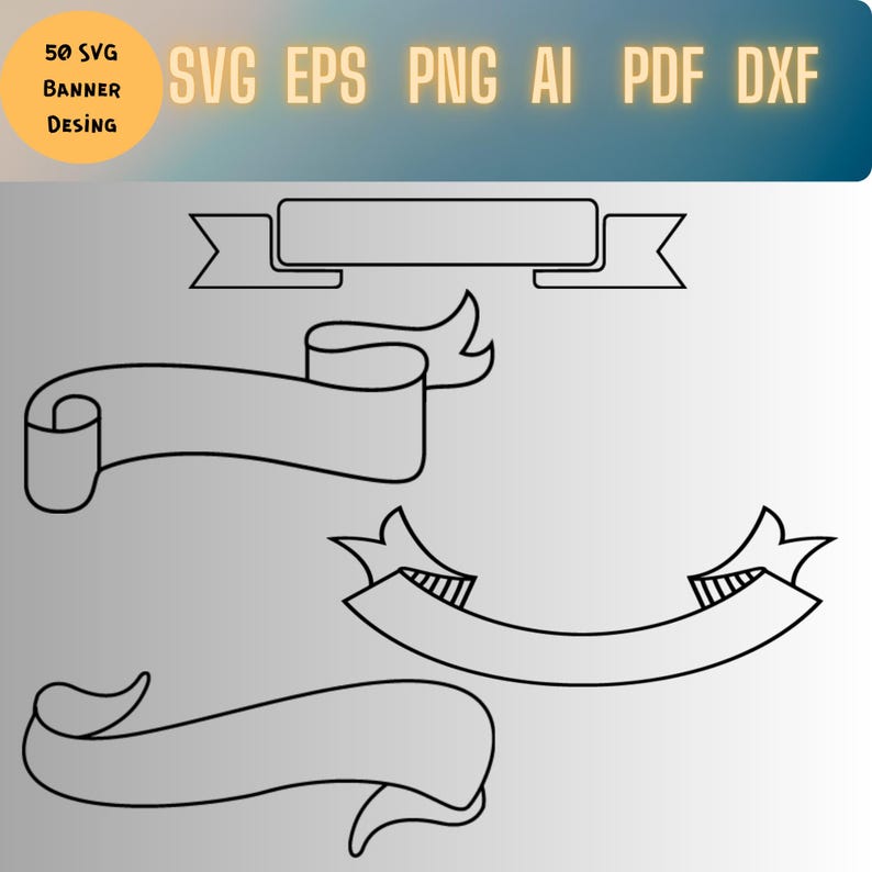 50 Banner Svg, Banner Svg Bundle, Banner Vector, Svg, Banner Clipart ...