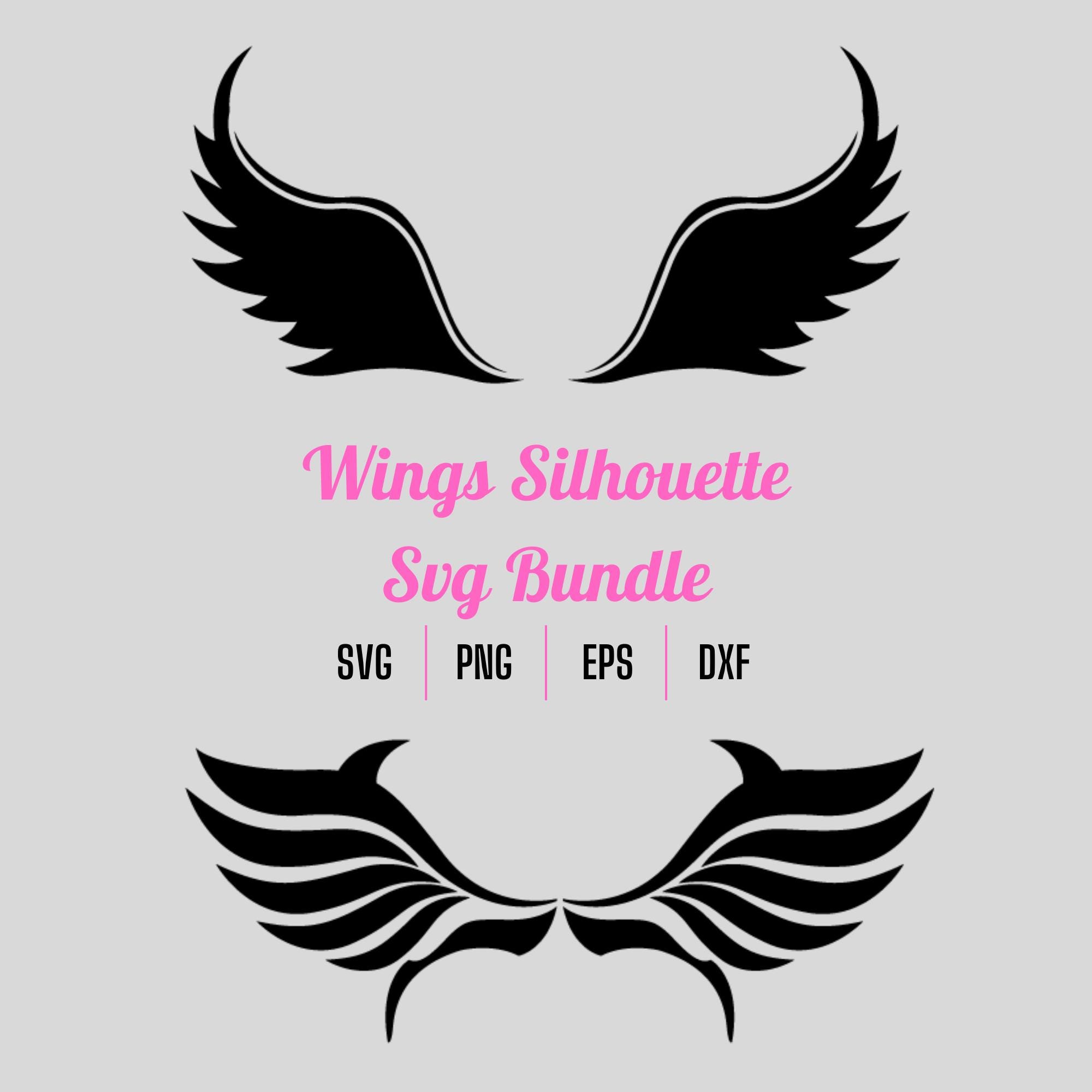 Wings SVG Bundle, Angel Wings SVG, Angel Wings, Sublimation, Digital ...