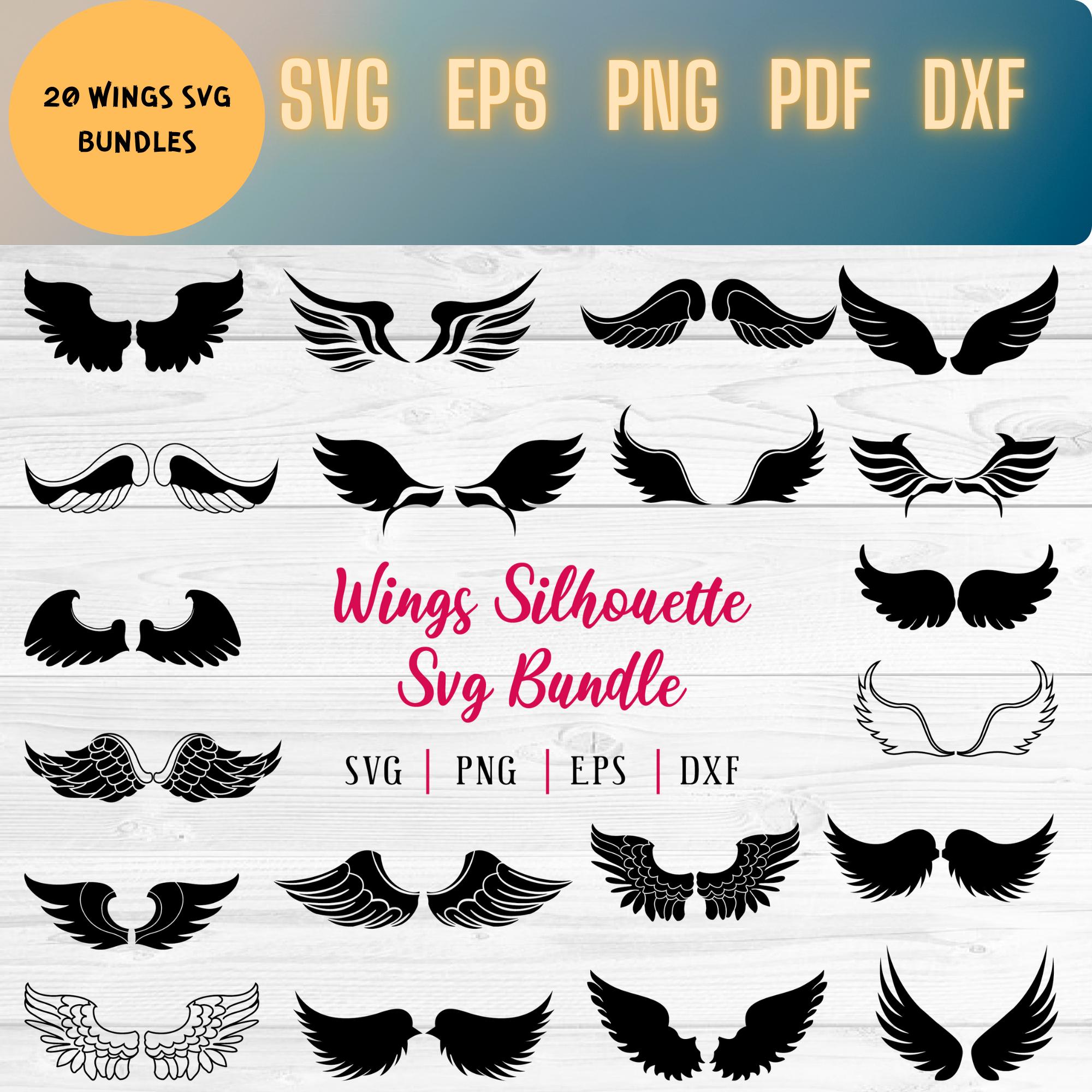 Wings SVG Bundle, Angel Wings SVG, Angel Wings, Sublimation, Digital ...