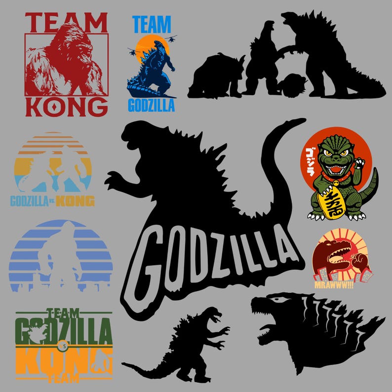 Godzilla Svg Mega Bundle, King Kong Svg Bundle, High Quality Godzilla ...