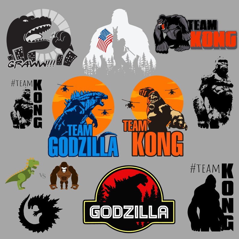 Godzilla Svg Mega Bundle, King Kong Svg Bundle, High Quality Godzilla ...