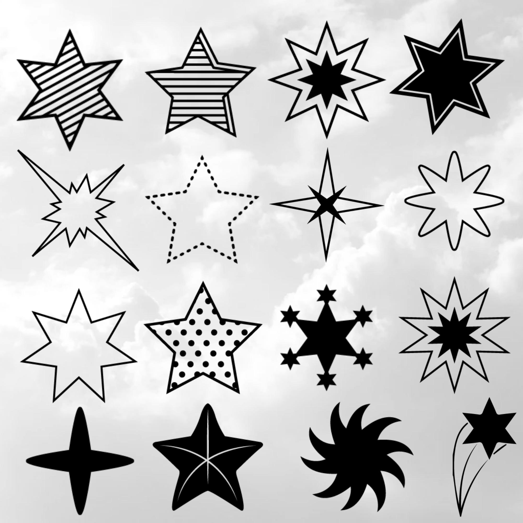 76 Sparkle Star SVG Bundle Celestial Clipart for DIY Crafts, Stickers ...