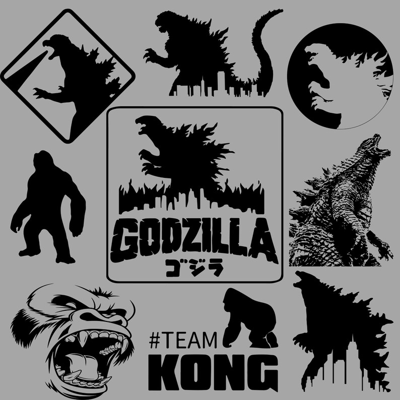 Godzilla Svg Mega Bundle, King Kong Svg Bundle, High Quality Godzilla ...
