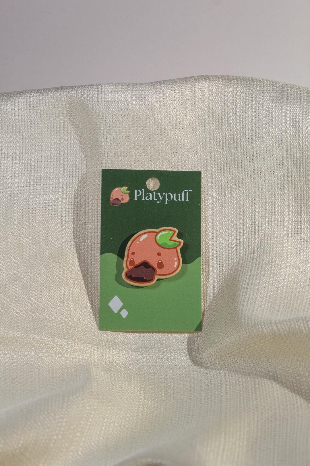 Puff the Platypus Wood Pin - Etsy