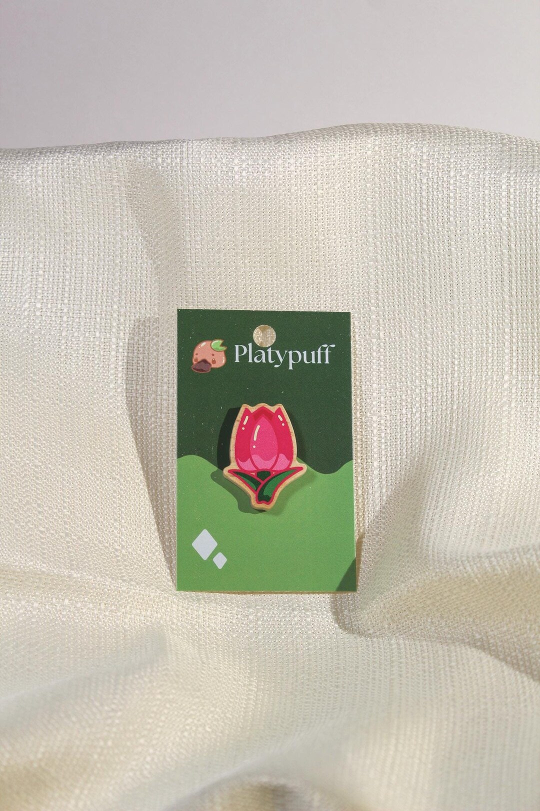 Tulip Wood Pin - Etsy