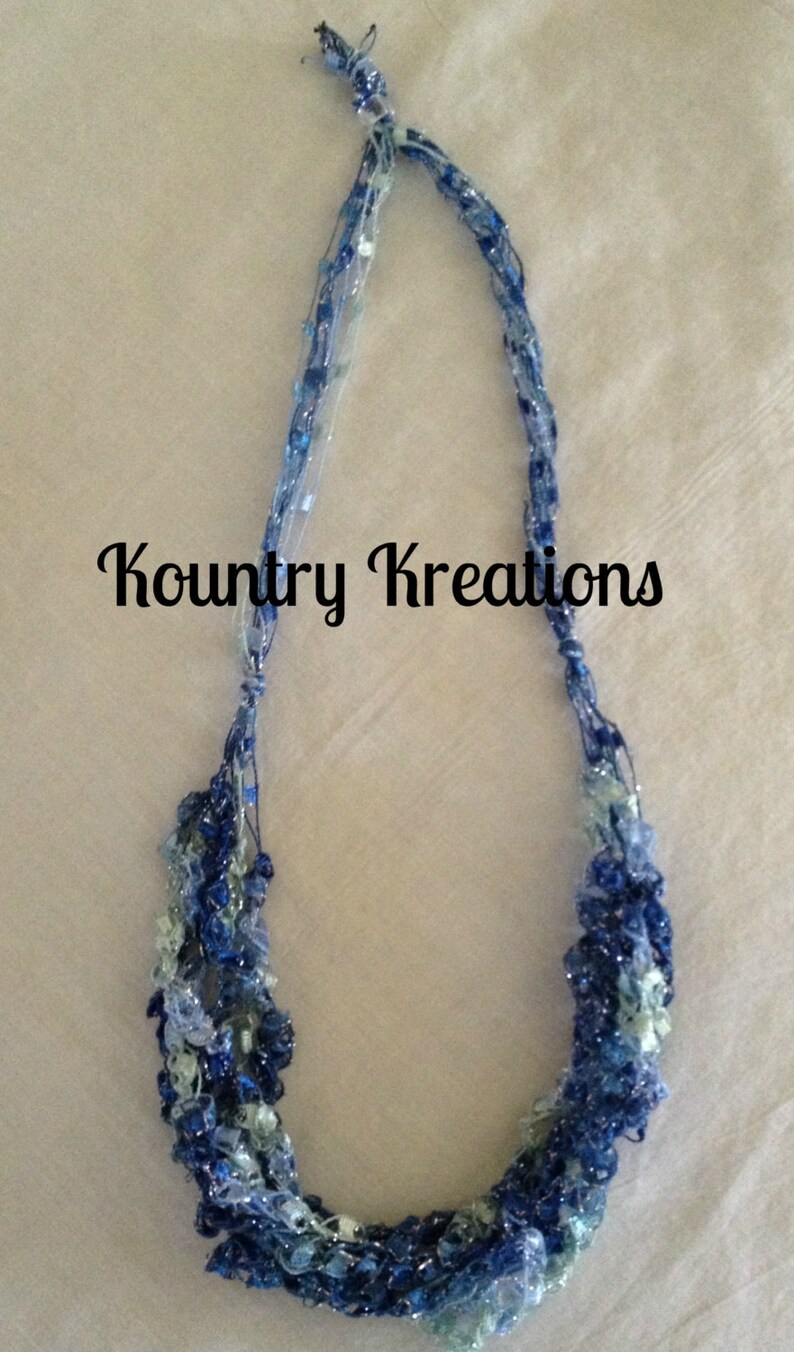 Jewelry Fiber Ladder Yarn Necklace Fiber Necklace Crochet - Etsy