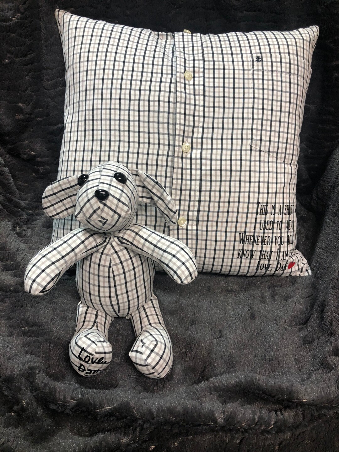 Keepsake Pillow and Small Puppy Combo Set/memory Puppy/handmade Puppy ...