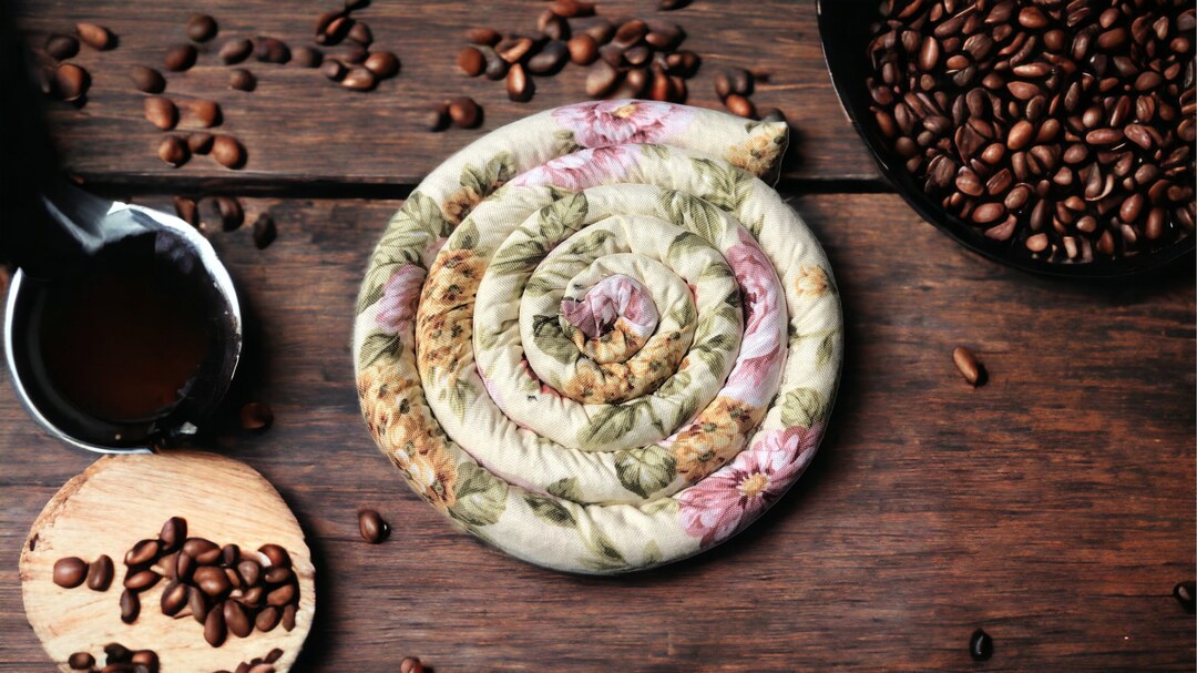 Yellow With Flowers Trivets/handmade Trivets/kitchen Decor/handmade ...