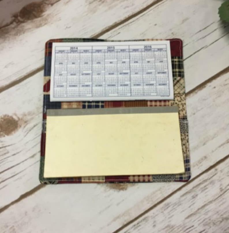Handmade Quilted Checkbook Cover: Patchwork Fabric Wallet - Etsy