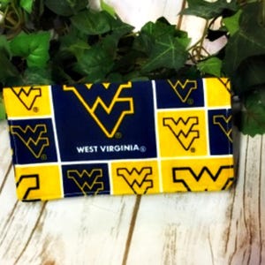 WVU Checkbook Cover/handmade/checkbook/ready to Ship/quilted Checkbook ...