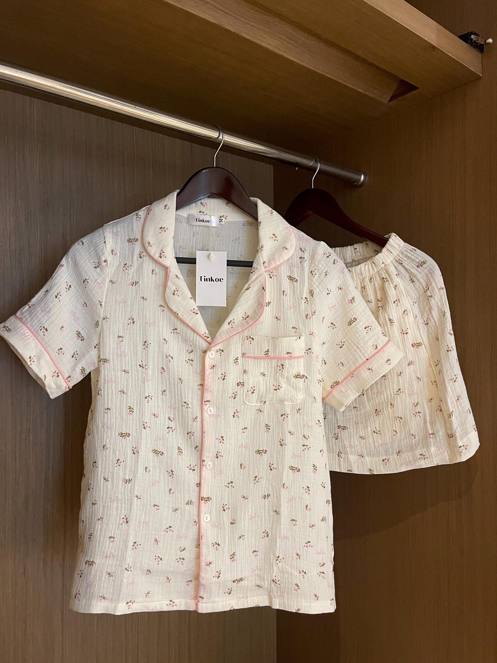 Cute Coquette Girly Pink and White Pajamas - Etsy