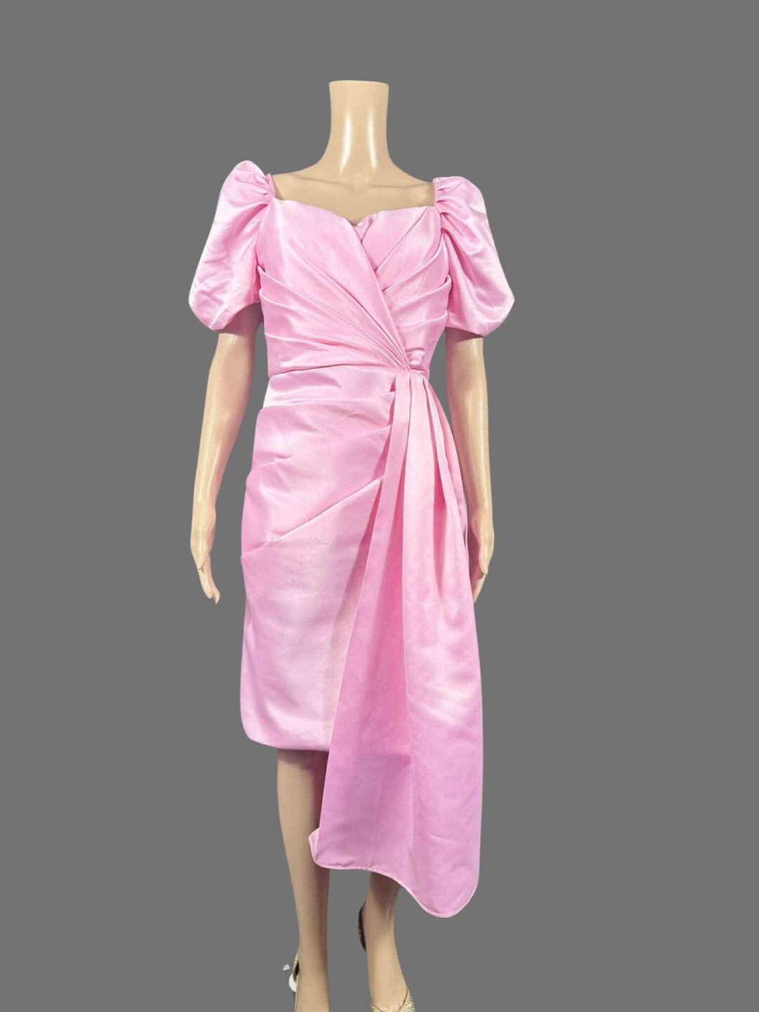 Classic Pink Duchess Filipiniana Dress BR701 - Etsy UK