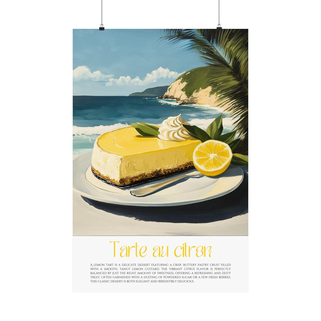 Lemon Tart Matte Vertical Poster - Etsy