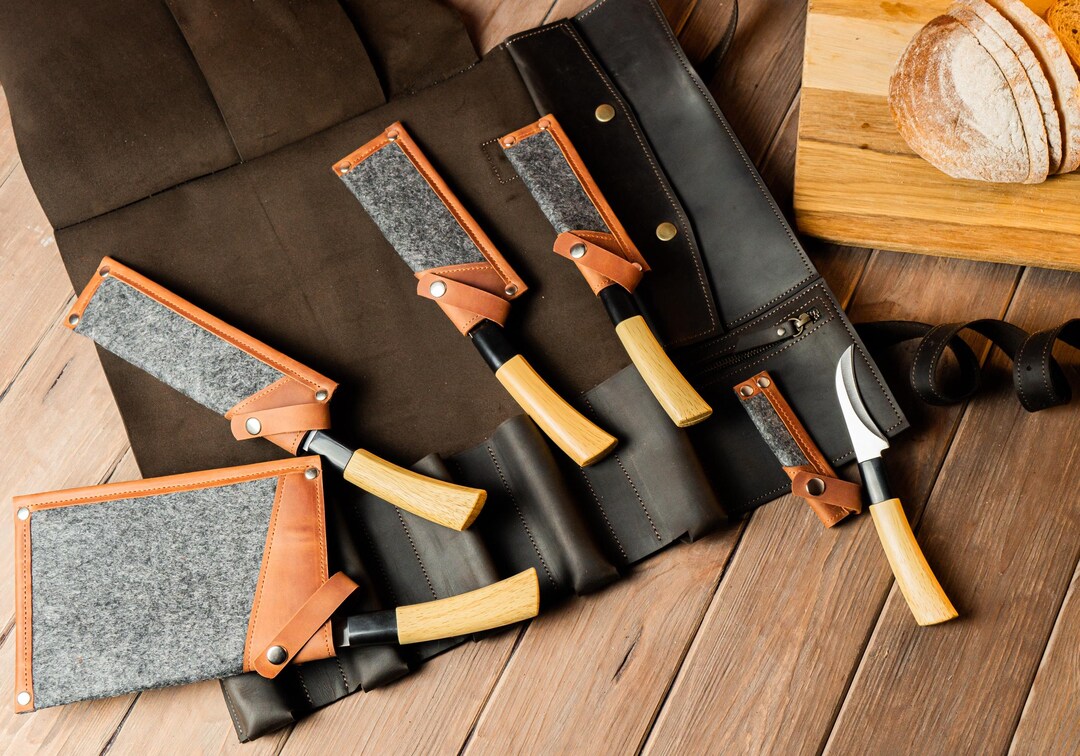 Custom Leather Knife Cover, Leather Knife Sheath for Kitchen Tools ...