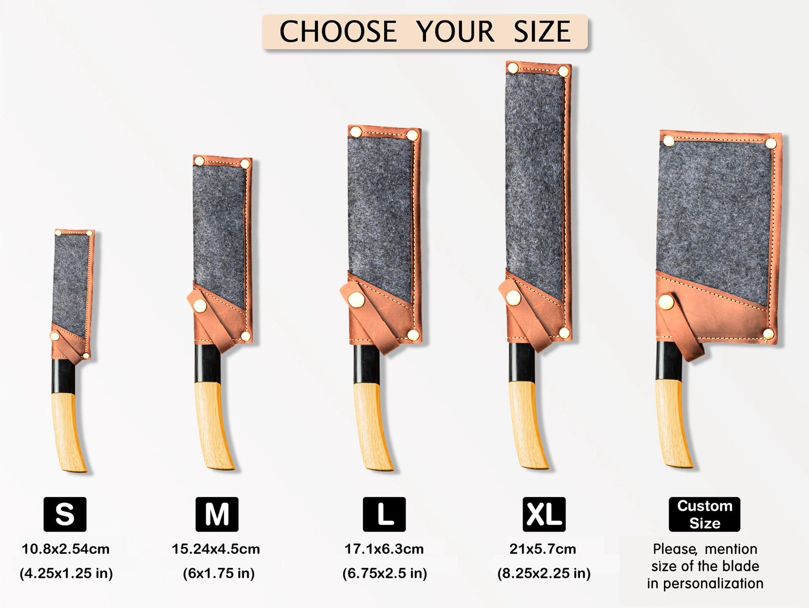 Handmade Leather Knife Sheath for Kitchen, Leather Knife Cover, Custom ...