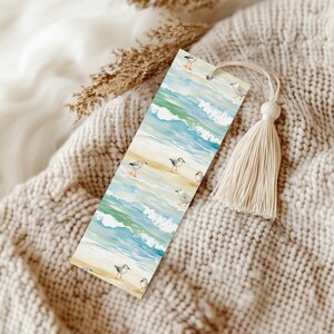 Printable Watercolor Coastal Bookmarks Digital Pdf Download In A4 And