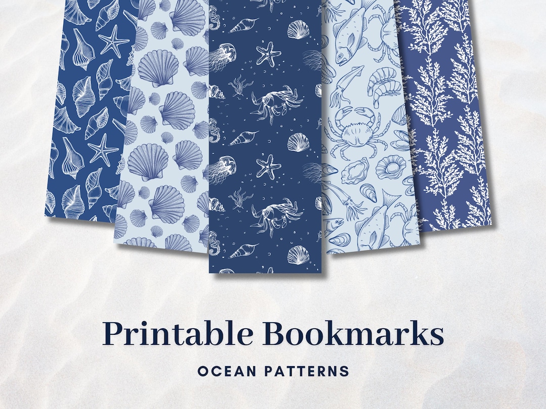 Ocean-inspired Printable Bookmarks | Instant Download | Perfect Gift ...