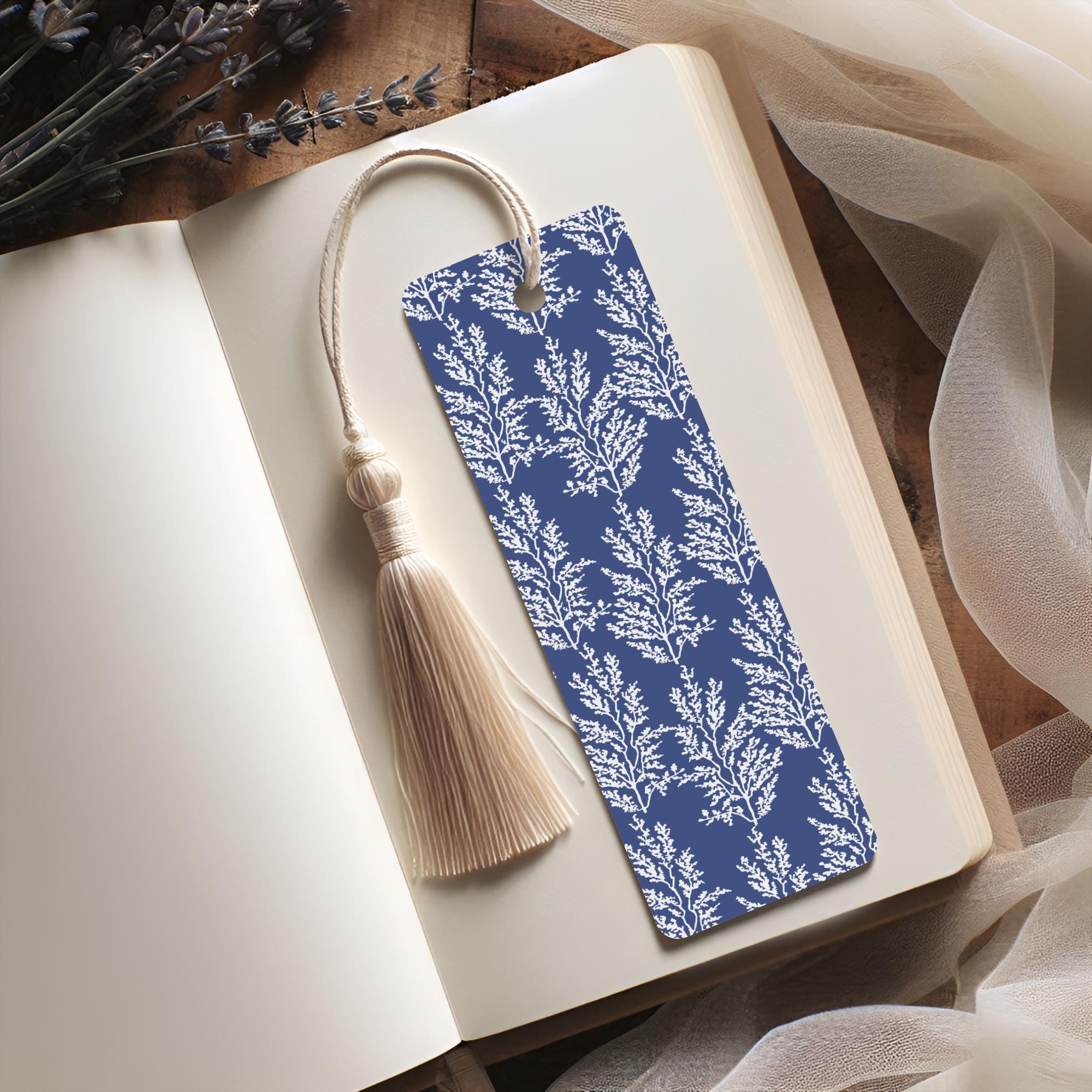 Printable Nautical Bookmarks | 5 Blue Coastal Patterns With Seashells ...