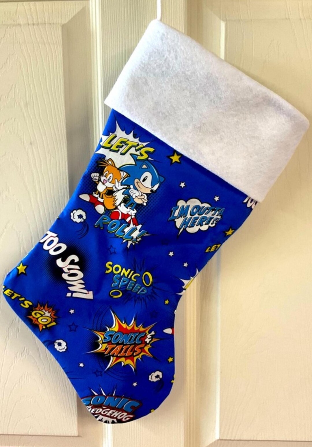 Sonic Christmas Stocking - Etsy