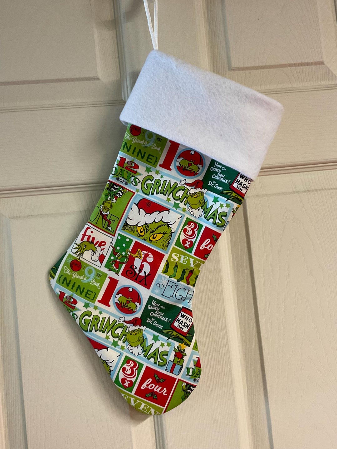 The Grinch Christmas Stocking - Etsy