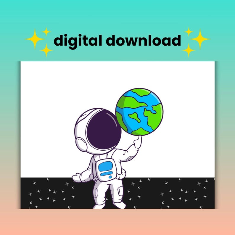 Astronaut Paper Crown | Printable Space Crown for Kids' Birthday Party ...