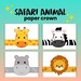 Safari Animal Paper Crown | Printable Jungle Crown for Kids' Birthday ...