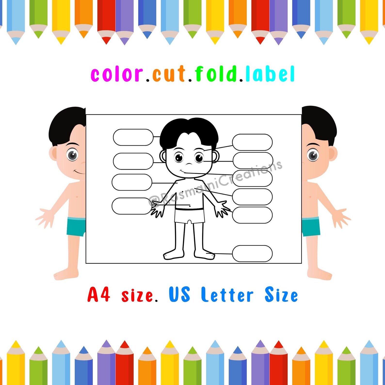 Foldable Human Body Learning Activity for Kids | Human Body Printable ...